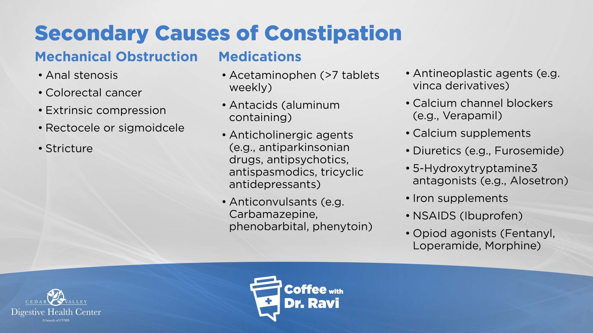 Coffee with Dr. Ravi #52: Criteria & Classification of Constipation ...